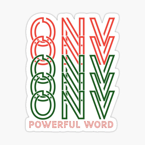 "Onv The Powerful Word" Sticker by sasijaya | Redbubble