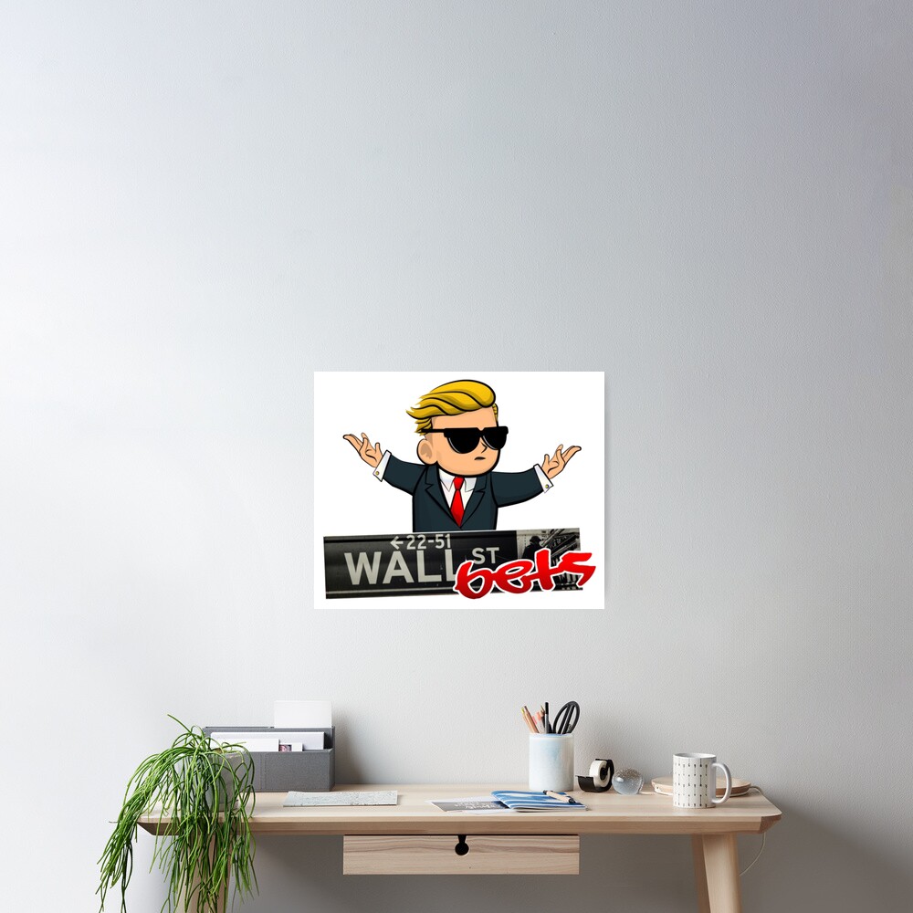 "Wall Street Bets Logo - WSB Mascot" Poster for Sale by KP-ecommerce | Redbubble