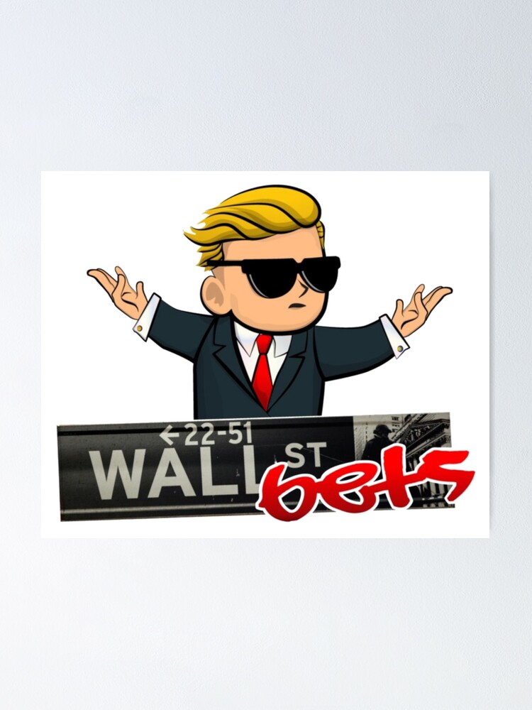 "Wall Street Bets Logo - WSB Mascot" Poster for Sale by KP-ecommerce | Redbubble