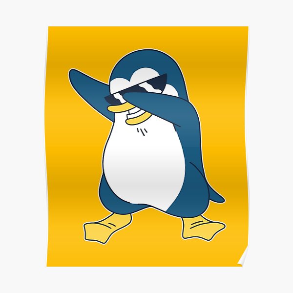 Dabbing Penguin Funny Cute Animal Posters | Redbubble