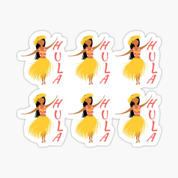 Hula Girl Stickers | Redbubble