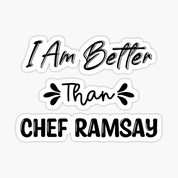 "funny Gordon Ramsay apron" Sticker for Sale by shimodesign | Redbubble