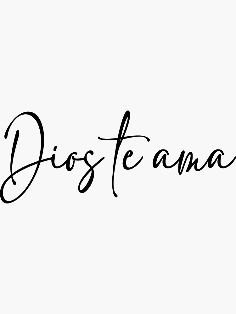 Pegatina «Dios te ama, dios te ama, cita cristiana» de Yesjustquotes ...