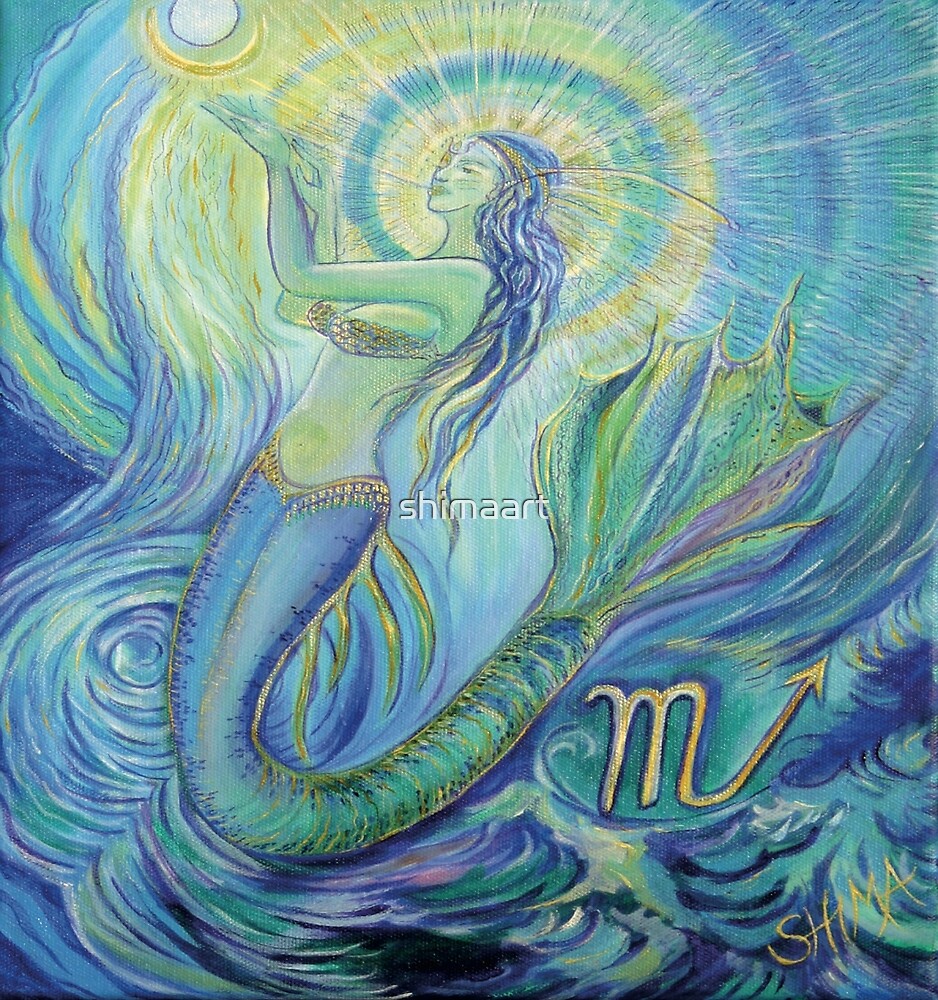 "mermaid scorpio" by shimaart | Redbubble