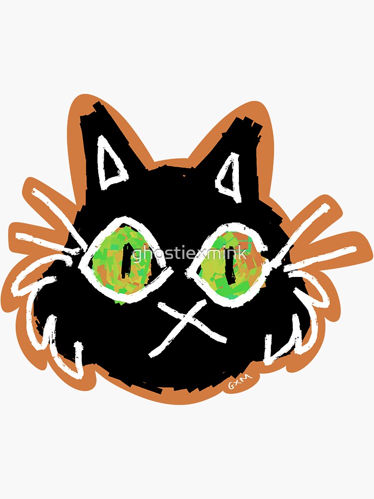 "Ugly Fluffy Cat" Sticker for Sale by ghostiexmink | Redbubble