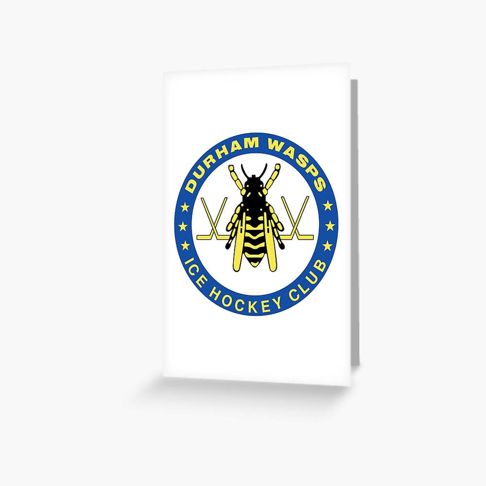 "Durham Wasps Ice Hockey Team Retro Logo" Greeting Card for Sale by ...