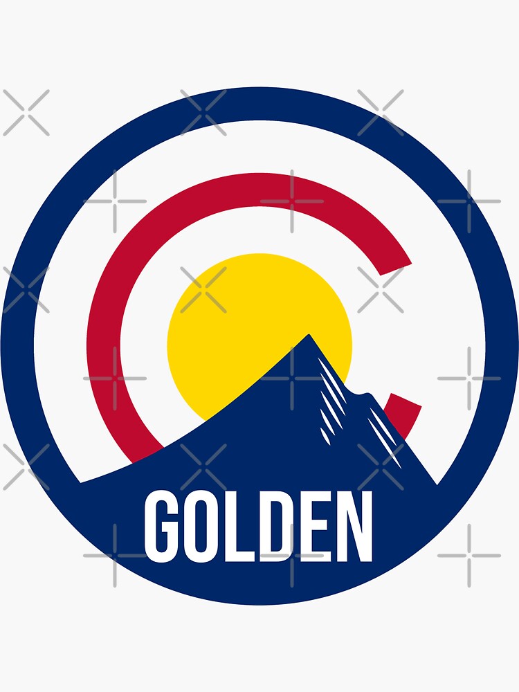 "Golden Colorado Flag Circle" Sticker for Sale by Taumaturgo | Redbubble