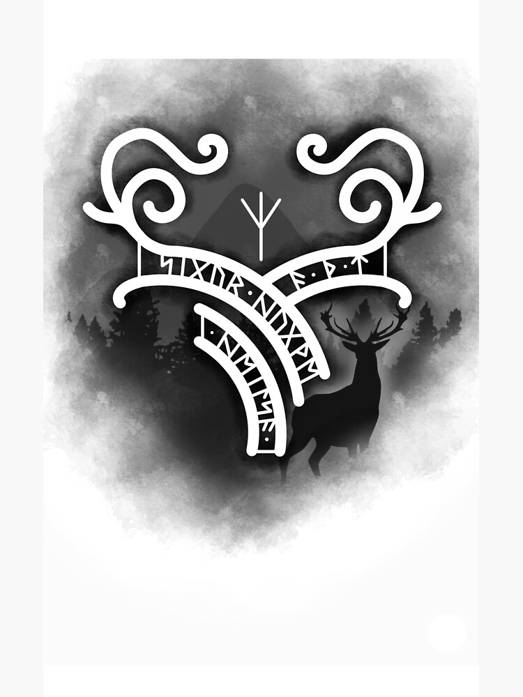 "Norse viking stag runes" Sticker for Sale by 6thcircle | Redbubble