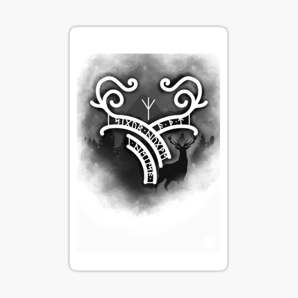 "Norse viking stag runes" Sticker for Sale by 6thcircle | Redbubble
