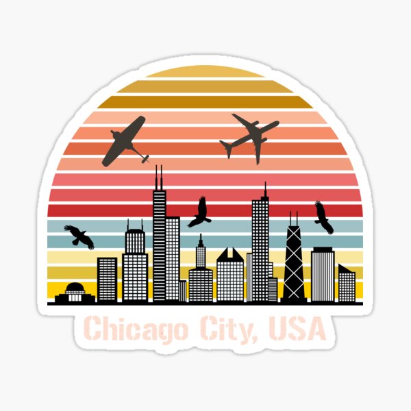 "Chicago city" Sticker for Sale by PODapparel | Redbubble