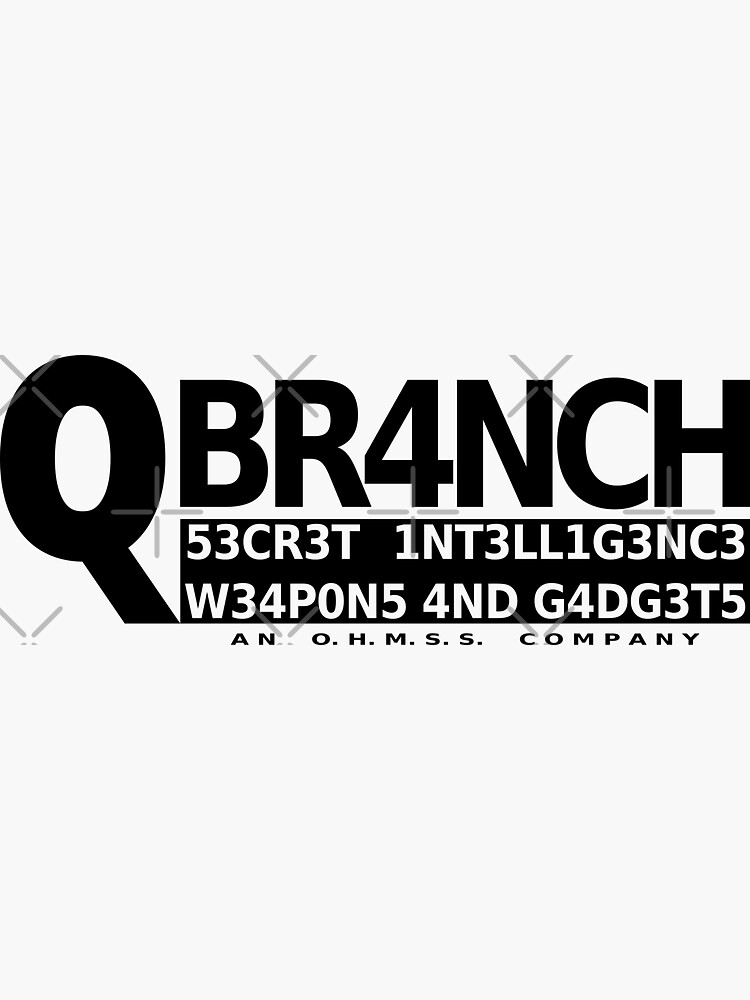 "Q Branch" Sticker for Sale by RixzStuff | Redbubble