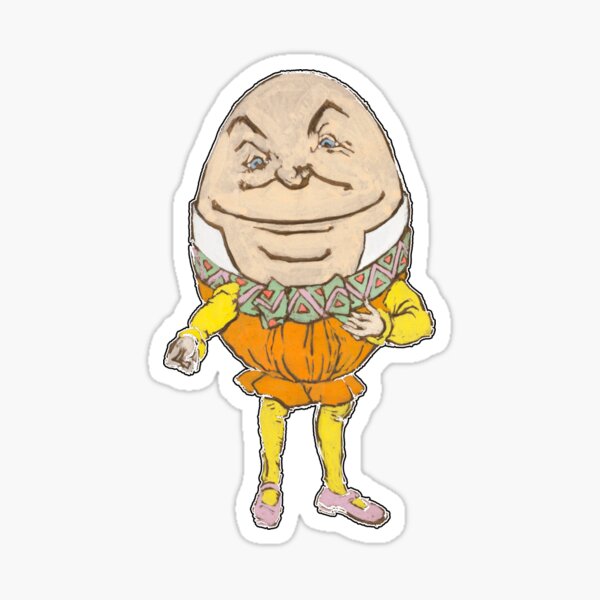 "Vintage Humpty Dumpty " Sticker for Sale by iamhewho | Redbubble