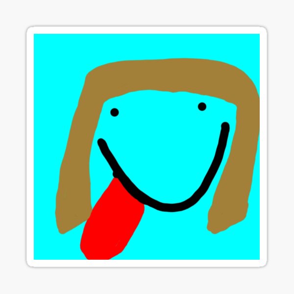 "big blue face " Sticker for Sale by alice394 | Redbubble