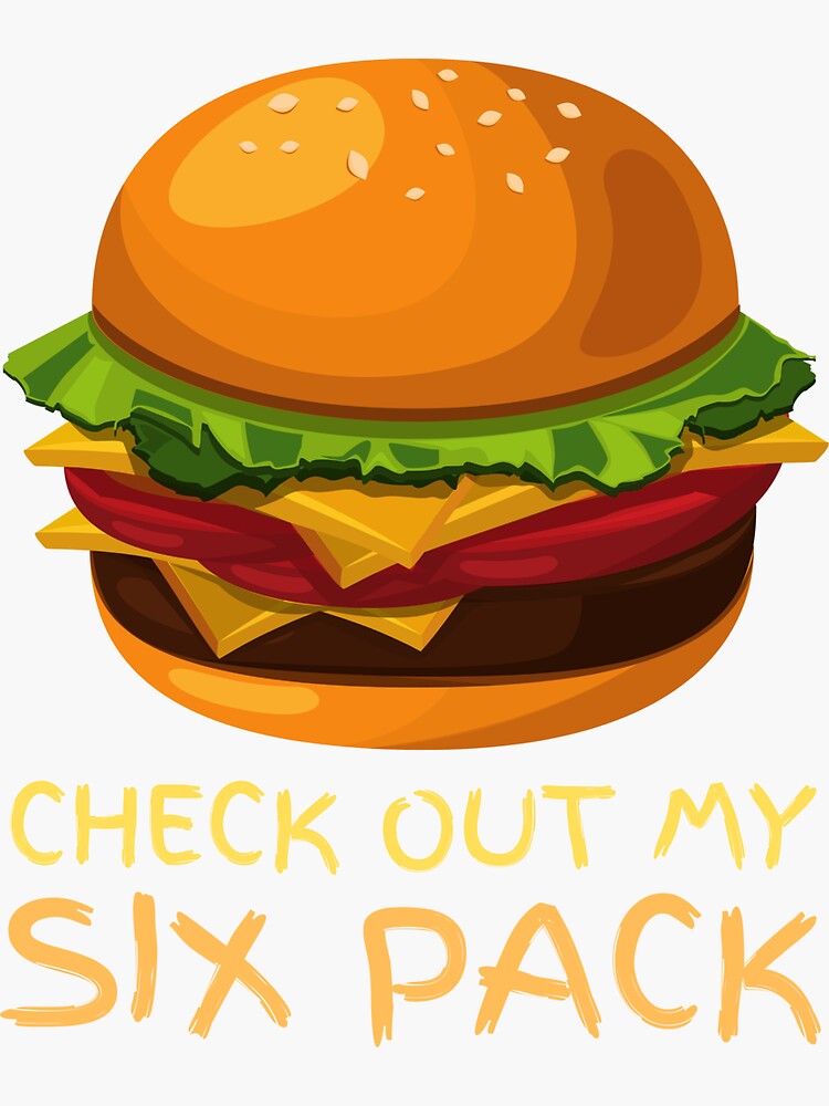 "burger six pack" Sticker for Sale by Chanyapat | Redbubble