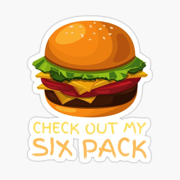 "burger six pack" Sticker for Sale by Chanyapat | Redbubble
