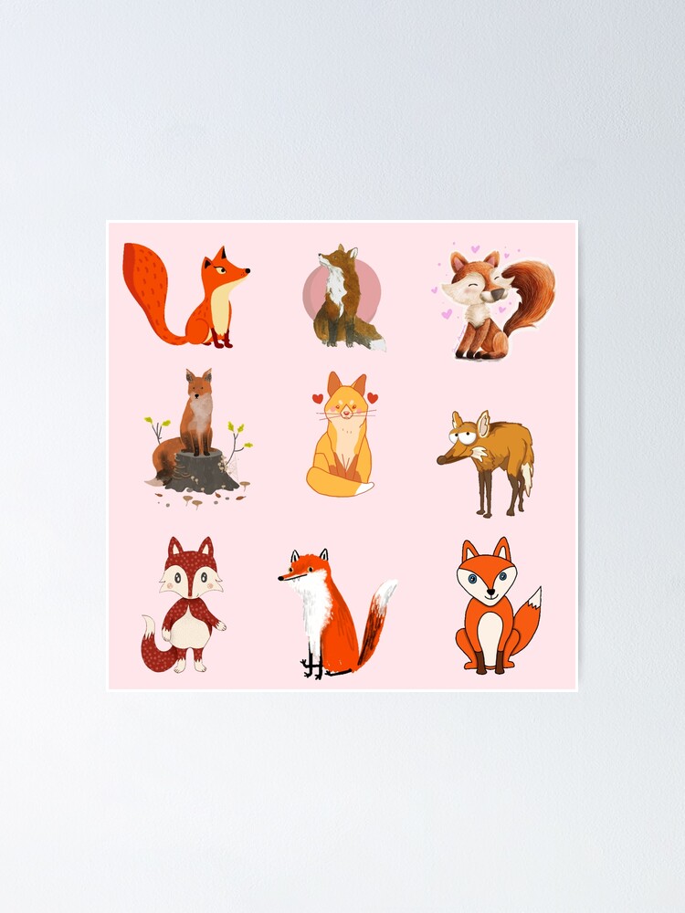 "Foxs pack" Poster by Imaddi | Redbubble