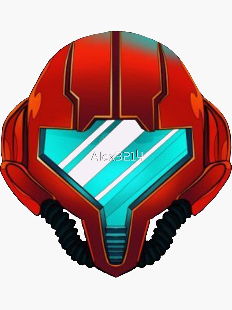 "Samus Aran Red Helmet" Sticker by Alex3214 | Redbubble