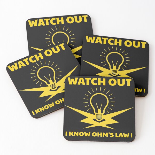 "Ohm's law" Coasters (Set of 4) for Sale by creativeidea90 | Redbubble
