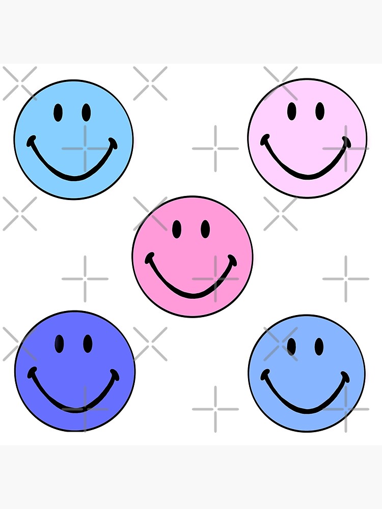 "Smiley face sticker pack " Poster for Sale by stickersxbecca | Redbubble