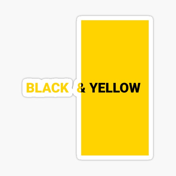 "Black and Yellow" Sticker by Louislk | Redbubble