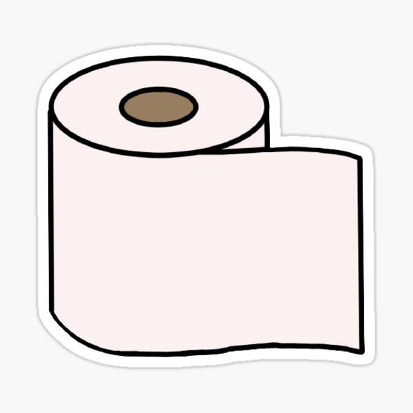 "Toilet paper roll" Sticker by Kostrem | Redbubble