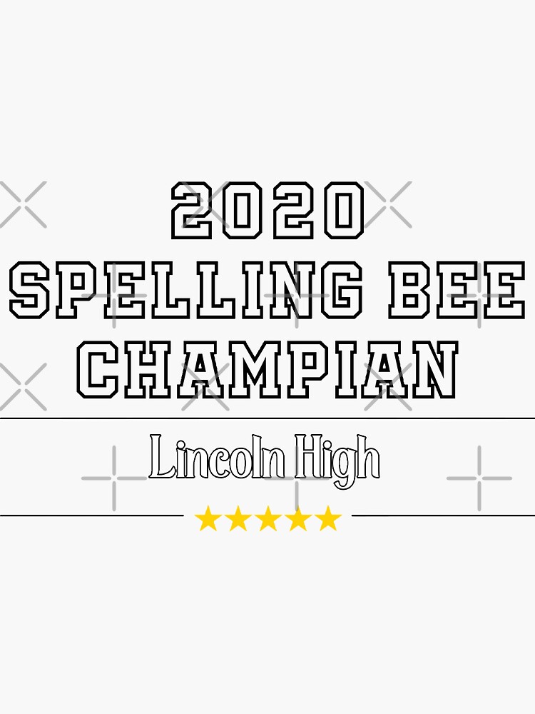 Spelling Bee Champian Sticker For Sale By Stuffandwhatnot Redbubble