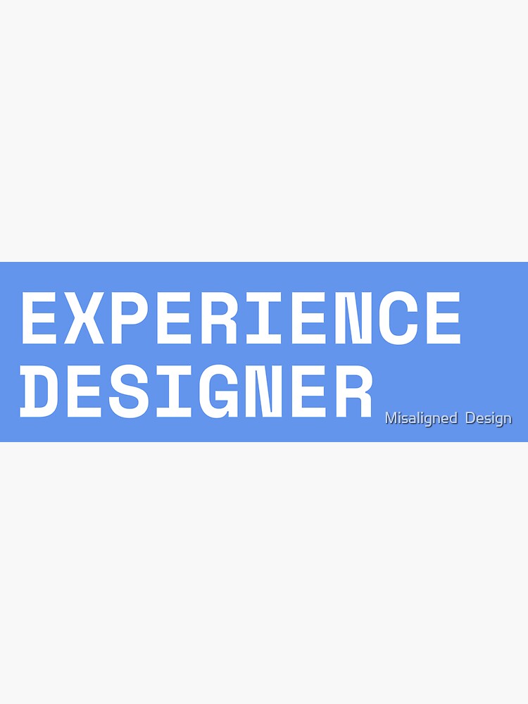 "EXPERIENCE DESIGNER: designer sticker pack" Sticker for Sale by Lei ...