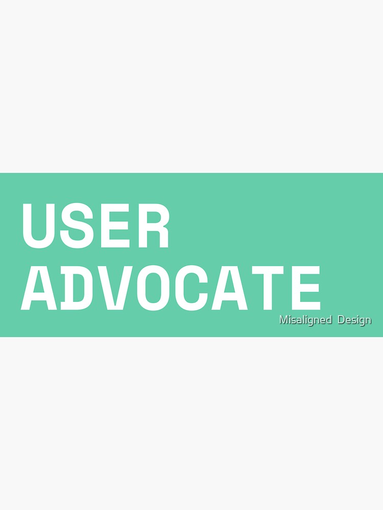 "USER ADVOCATE: designer sticker pack" Sticker for Sale by Lei-NIE ...