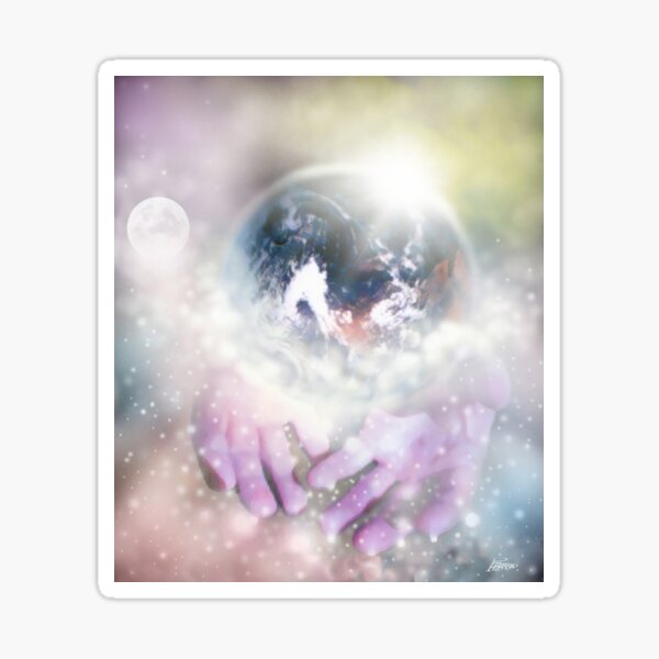 "Hands Of God" Sticker by Hoka-Hey | Redbubble