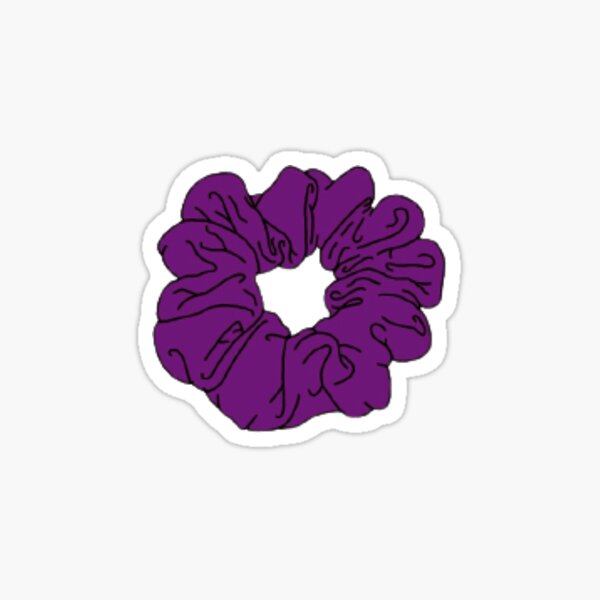 "Dark purple scrunchie drawing" Sticker for Sale by Kostrem | Redbubble