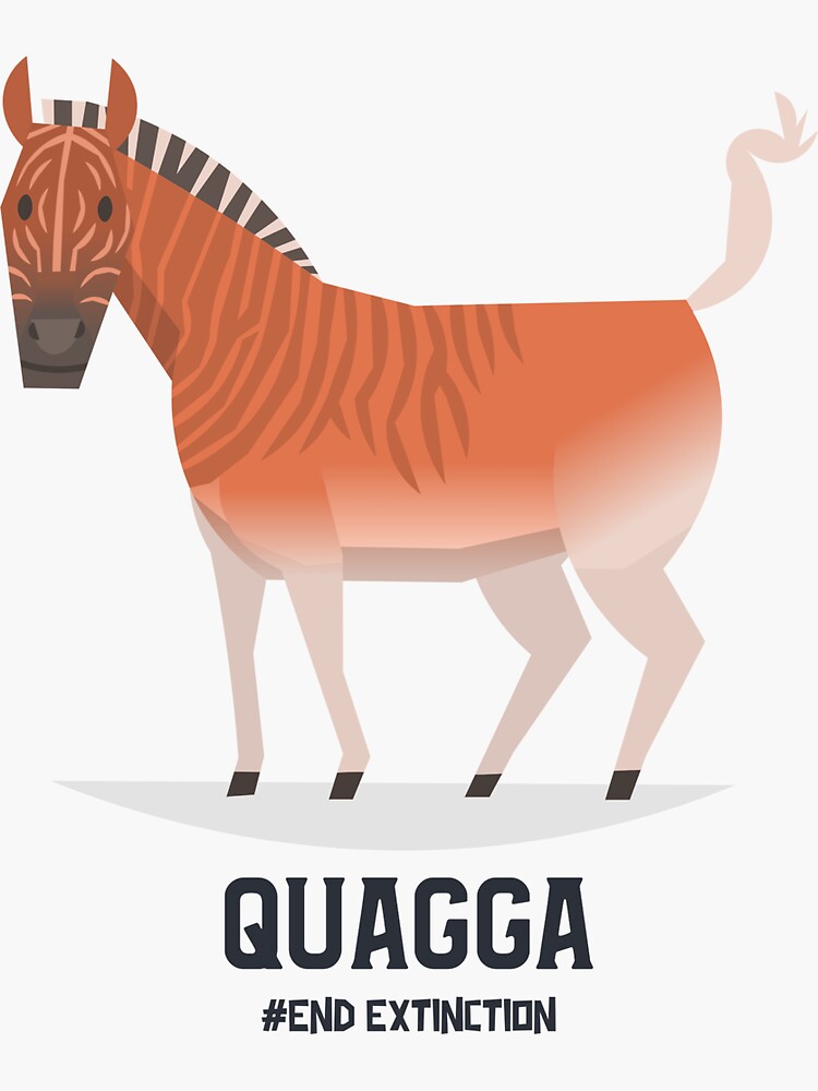 "Quagga #End Extinction" Sticker for Sale by WilderStyles | Redbubble