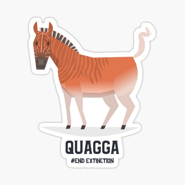 "Quagga #End Extinction" Sticker for Sale by WilderStyles | Redbubble