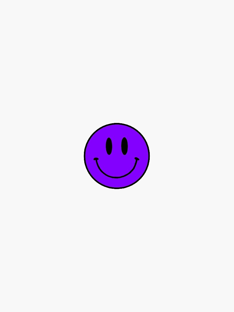 "Purple smiley face" Sticker for Sale by Kostrem | Redbubble