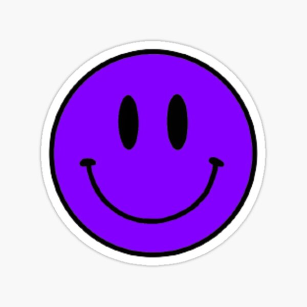 "Purple smiley face" Sticker for Sale by Kostrem | Redbubble