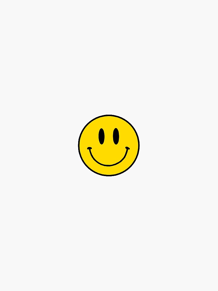 "Yellow smiley face" Sticker for Sale by Kostrem | Redbubble