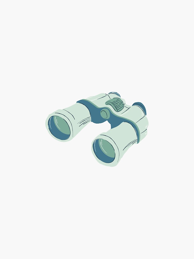 "Blue Binoculars" Sticker for Sale by Sticker-Lab | Redbubble