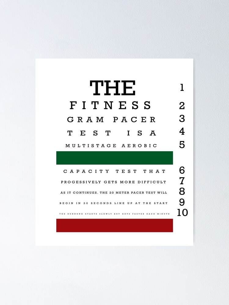 "The fitness gram pacer Test" Poster for Sale by Thomasgm3 | Redbubble