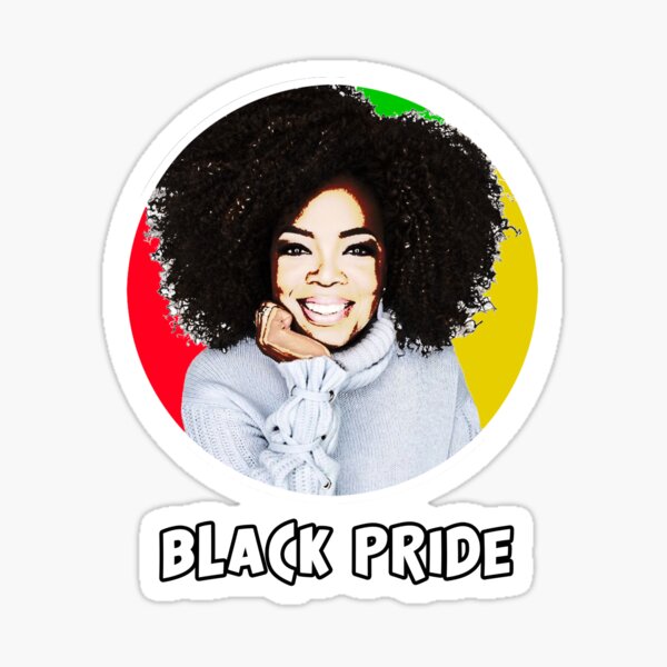 "BLACK HISTORY MONTH FACTS,BLACK PRIDE OPRAH WINFREY " Sticker for Sale ...