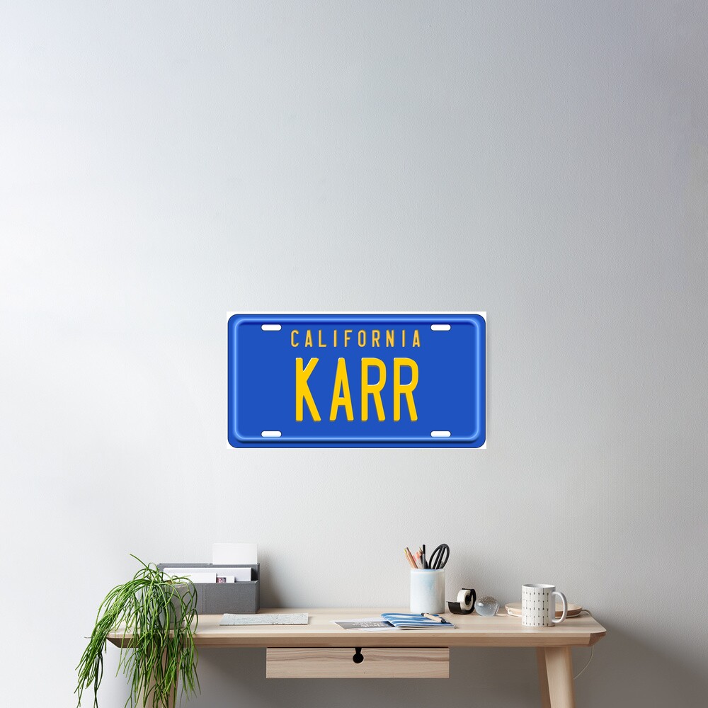 "Knight Rider KARR Licence Plate Number Plate Kitt" Poster for Sale by ...