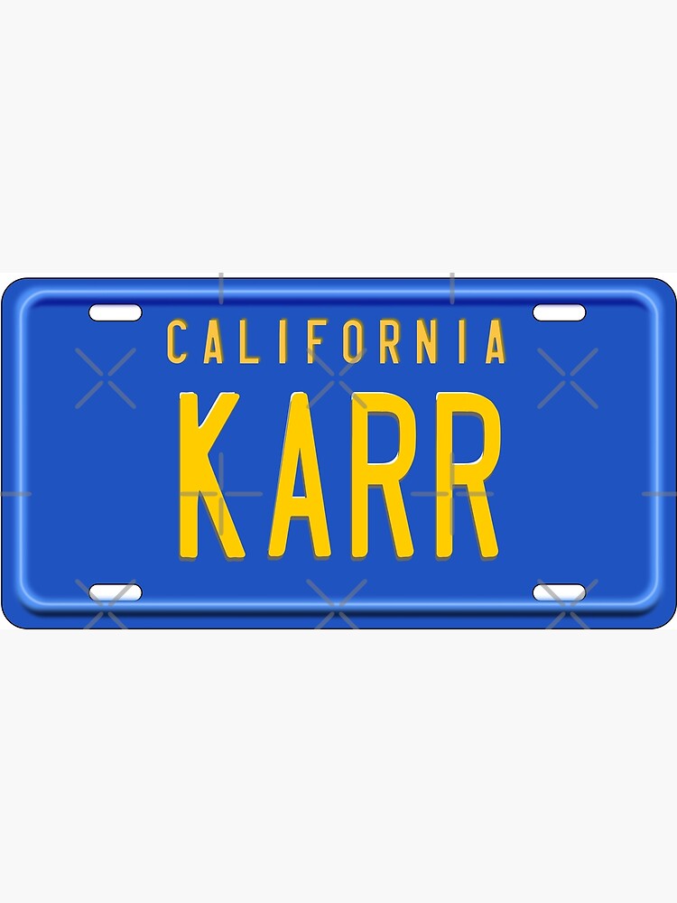"Knight Rider KARR Licence Plate Number Plate Kitt" Poster for Sale by ...