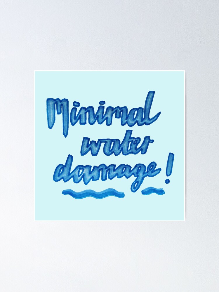 "Peep Show 'Minimal Water Damage' Quote" Poster for Sale by Claraggg ...