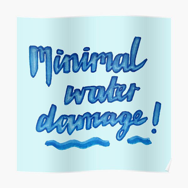 "Peep Show 'Minimal Water Damage' Quote" Poster for Sale by Claraggg ...