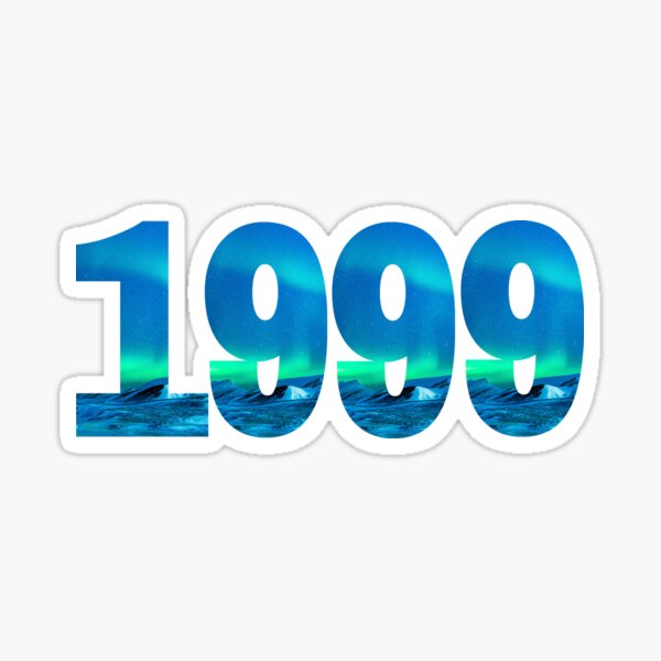 "1999" Sticker for Sale by Labradoodlesetc | Redbubble