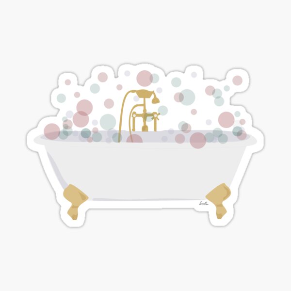 "Happy National Bubble Bath Day (5)" Sticker for Sale by EmmaLula ...