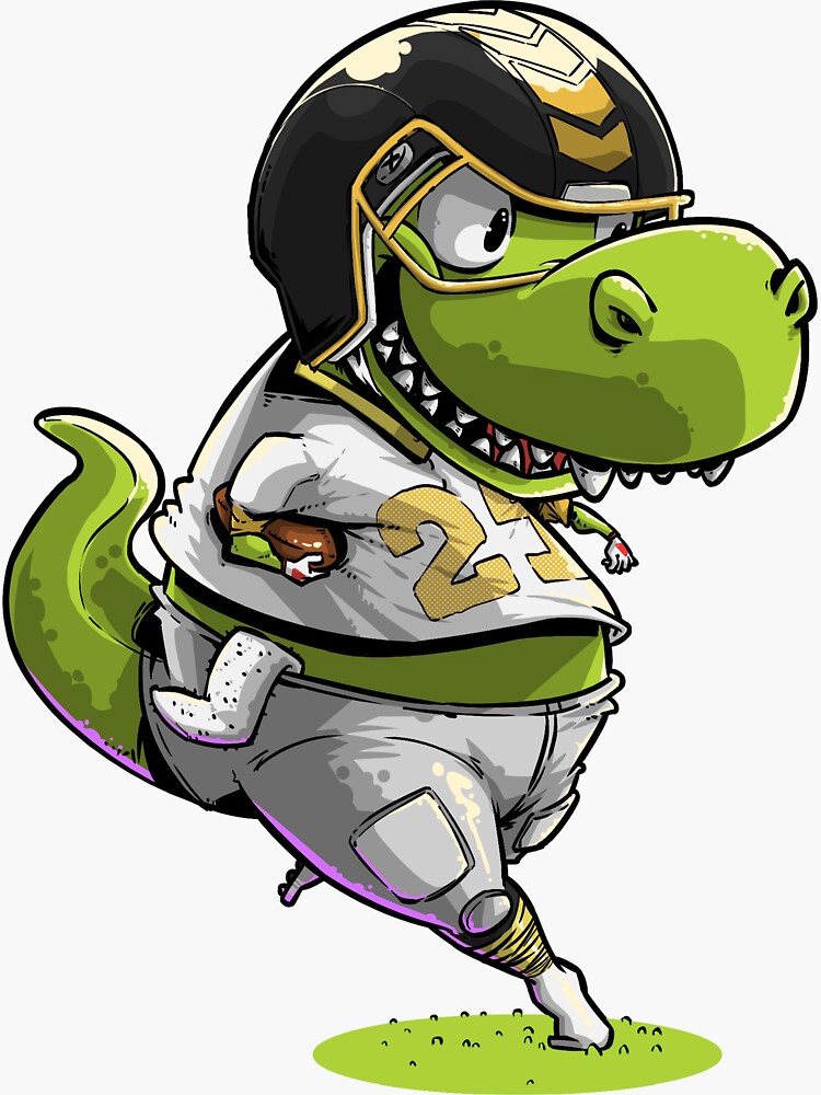 "American Football Dinosaur - Tyrannosaurus Rex - Trex " Sticker for ...