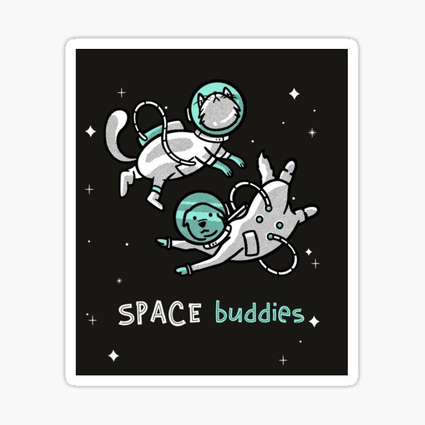"Space buddies" Sticker for Sale by leo-jess | Redbubble