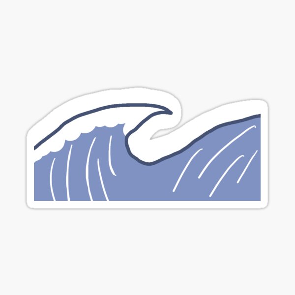 "Blue wave" Sticker for Sale by aesthetic-T | Redbubble