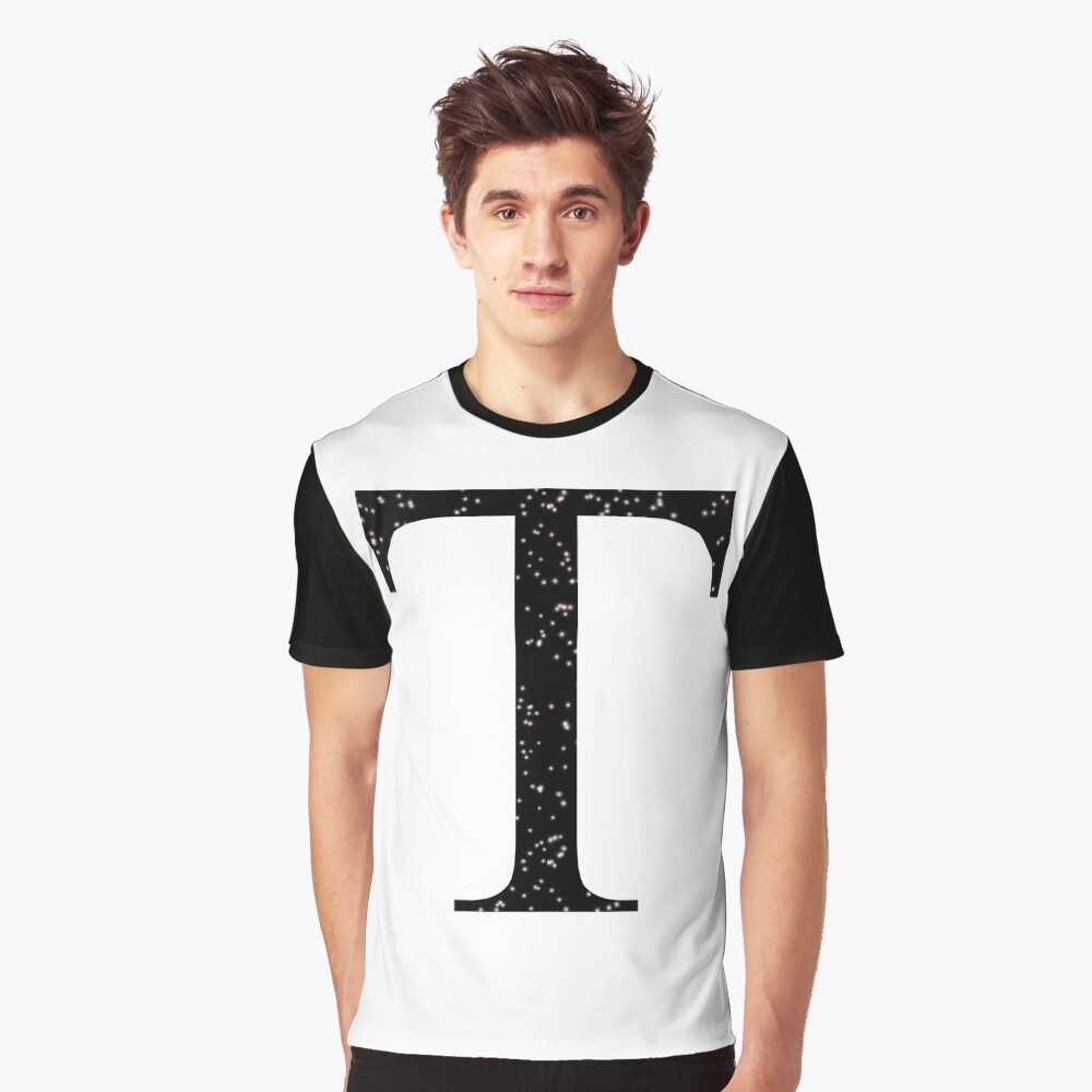 "Black Glitter Letter T" Sticker for Sale by muffinstandd | Redbubble