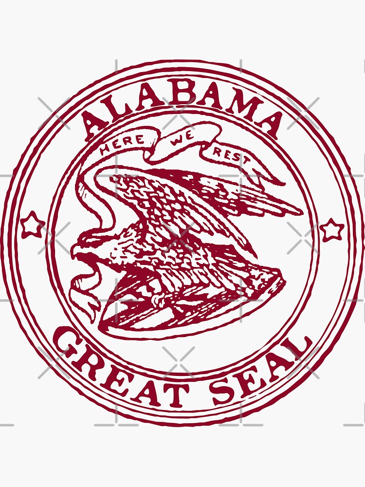"Vintage Alabama Eagle and Shield State Seal" Sticker for Sale by ...