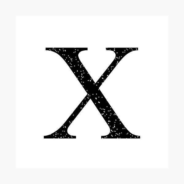 Lámina fotográfica «Letra X de Brillo Negro» de muffinstandd | Redbubble